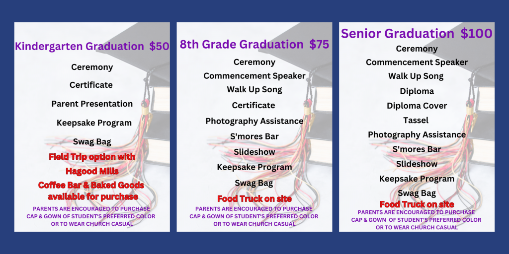 Graduation Ceremony 2024 for K, 8th, 12th – Faithful Scholars